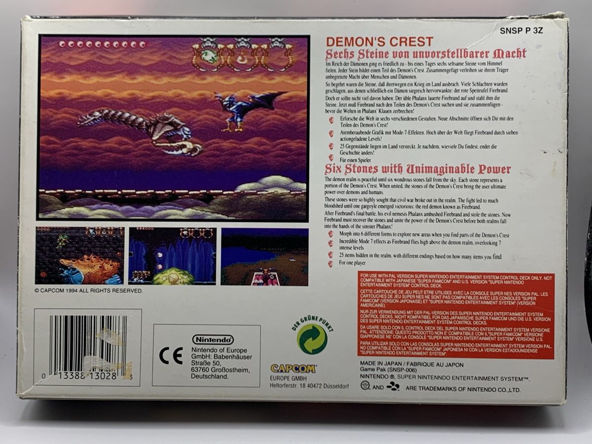 Super Nintendo SNES: Demon's Crest - Selten! (Gebraucht) in ...