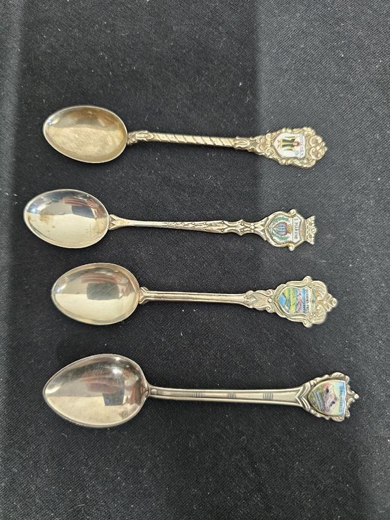 4 Silberlöffel, Souvenir Löffel, 800er Silber (Gebraucht) in ...