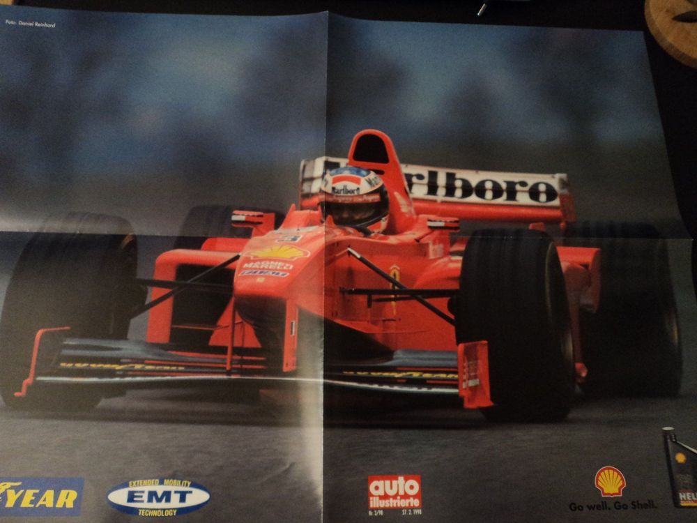 Prospekt Poster Ferrari F1 1998 (Gebraucht) in Schwarzenburg für CHF 3. ...
