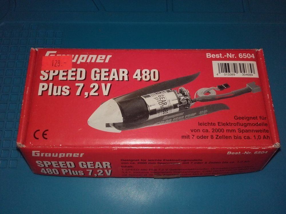 Graupner Motor mit Getriebe - Speed 480 (Neuf avec emballage d'origine ...