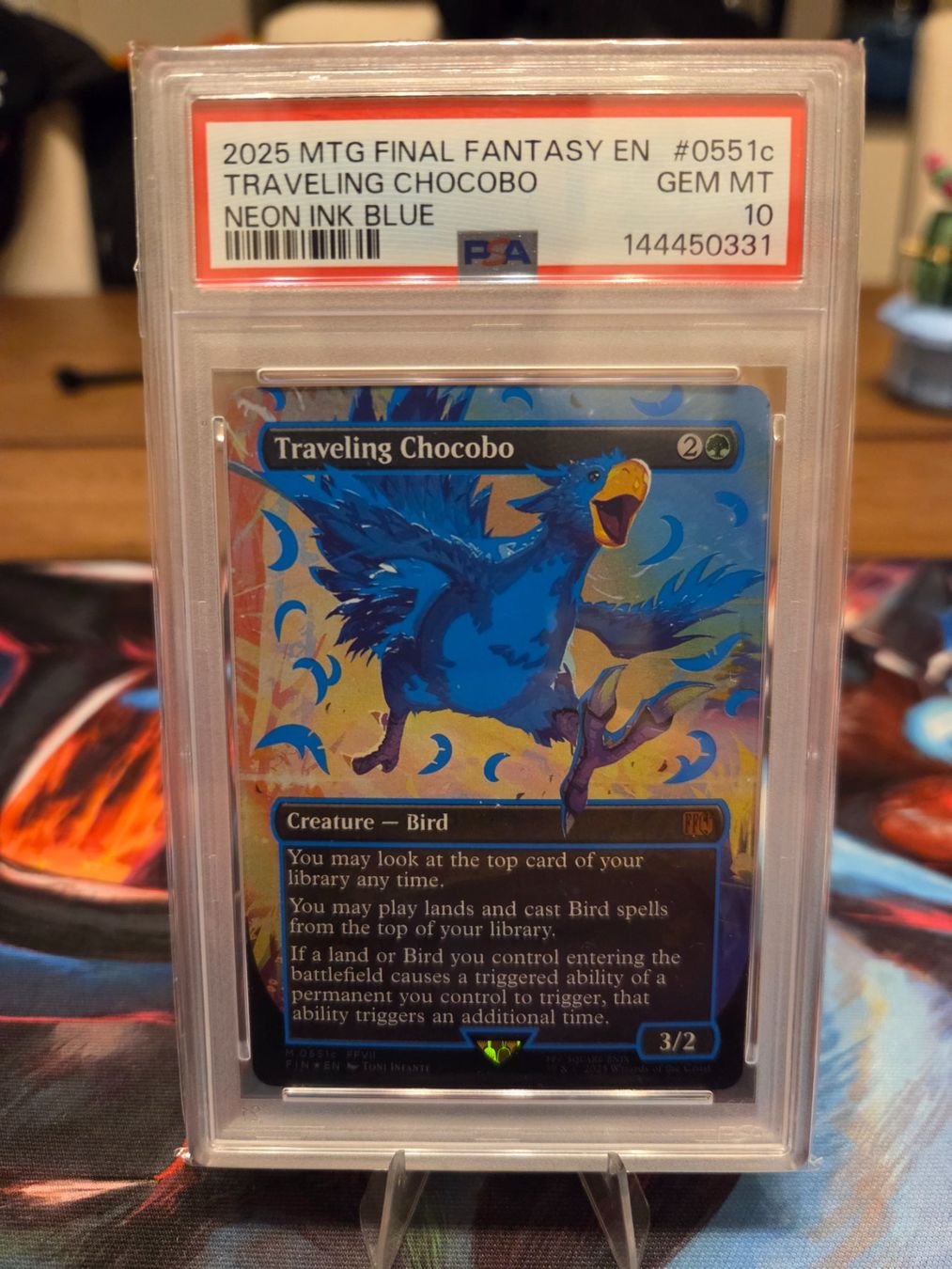 Magic: The Gathering -Traveling Chocobo Neon Ink Blue PSA 10 (Neu und ...