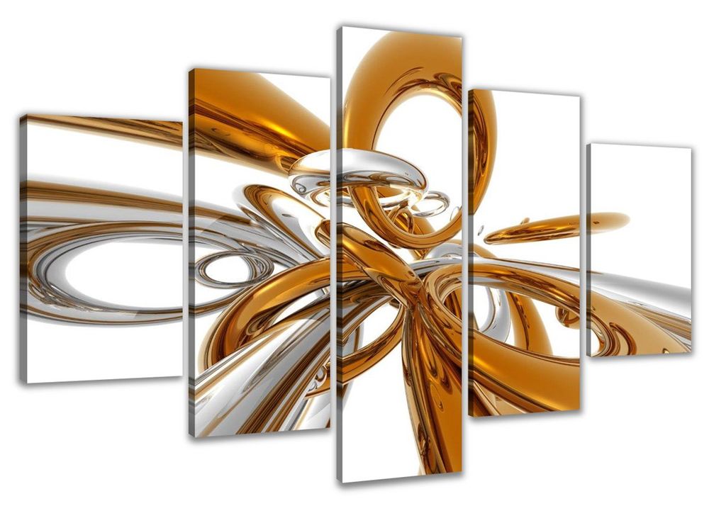Leinwand 200x100cm Leinwandbild 5tlg. Bild Wandbild Abstrakt (Neu und originalverpackt) in ...