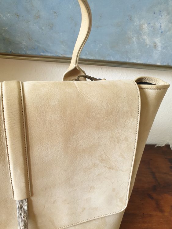 NEU Brunello Cucinelli Damen Handtasche Shopper beige Leder | Kaufen ...