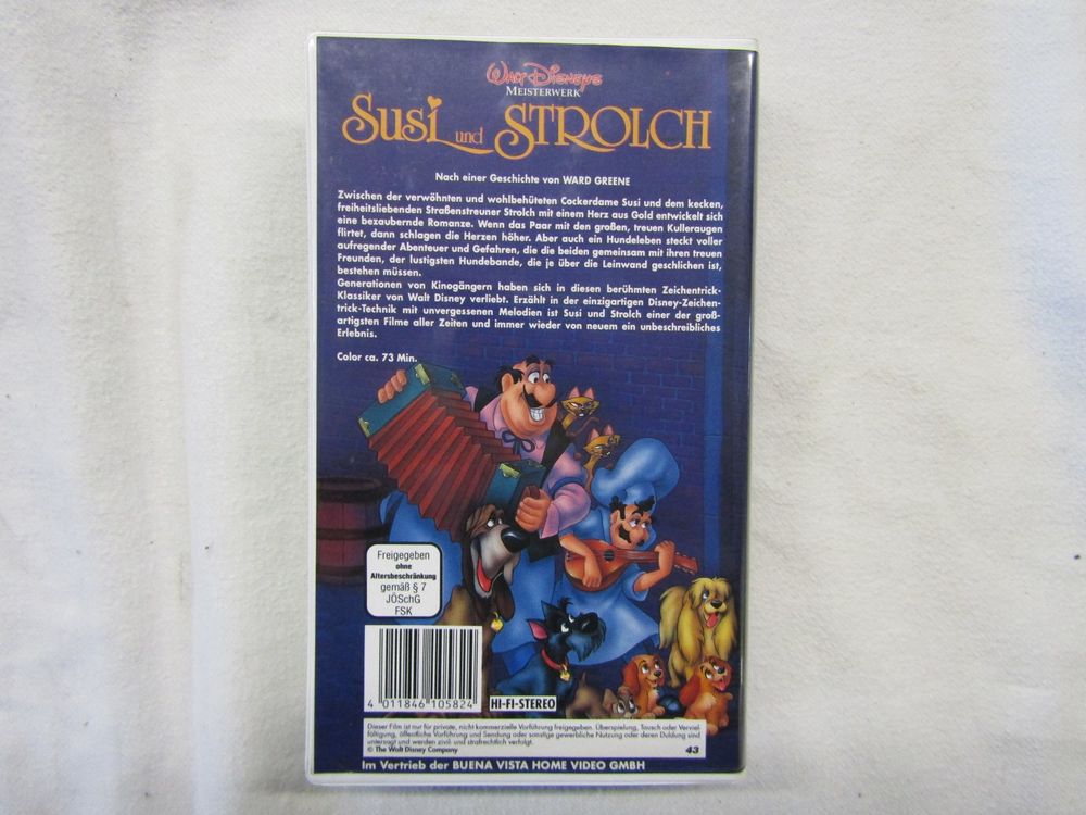 Walt Disney VHS - Film Susi und Strolchi (Gebraucht) in Wädenswil für ...