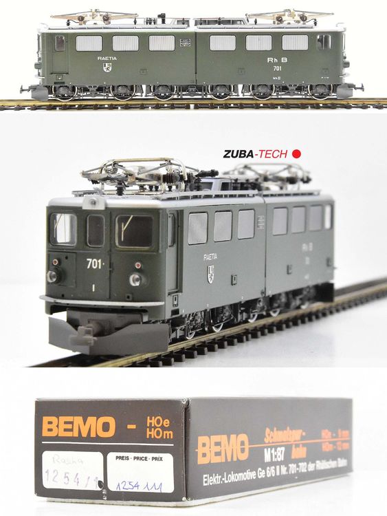 Bemo 1254/1 E-Lok Ge 6/6 II Raetia RhB H0m GS Analog OVP | Kaufen auf Ricardo