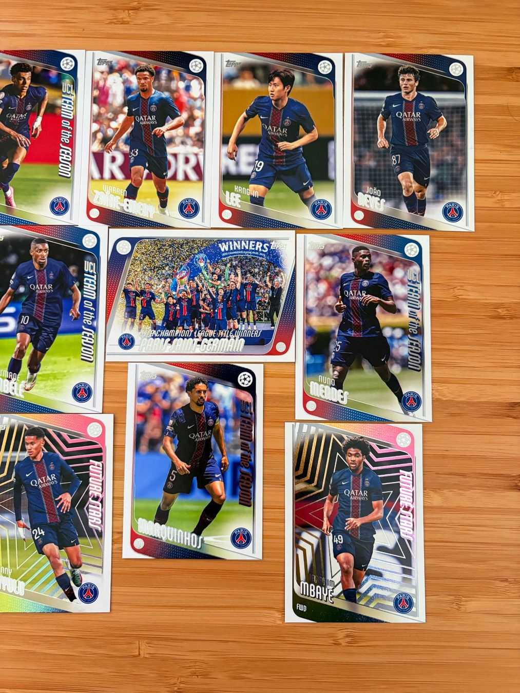 PSG x10 Base Cards - Topps UCC Flagship 2025/26 (Neu (gemäss ...