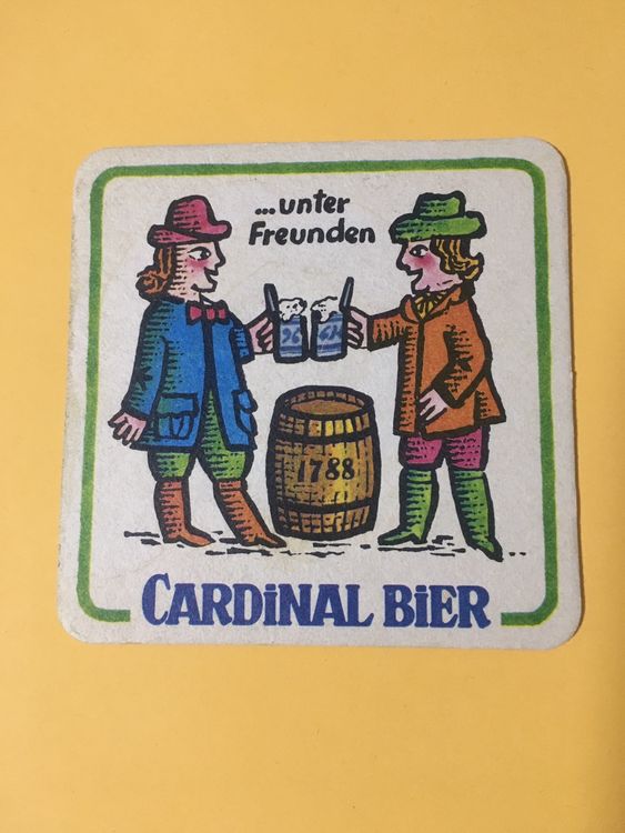 Bierdeckel alt Cardinal Karikatur (BDE1) | Kaufen auf Ricardo