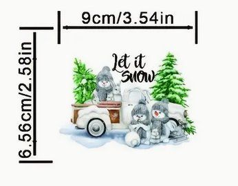 THERMOPATCH F. KLEIDUNG, LET IT SNOW NEU (Neu (gemäss Beschreibung)) in ...