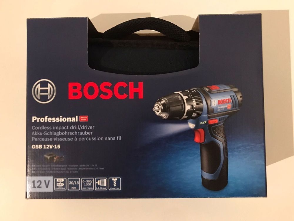 Bosch Professional GSB 12V-15, 2 Akkus | Kaufen auf Ricardo