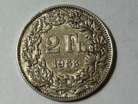 2.- (2 Franken), 1953 (Silber) (Gebraucht) in Bettwiesen für CHF 6.1 – mit Lieferung auf Ricardo ...