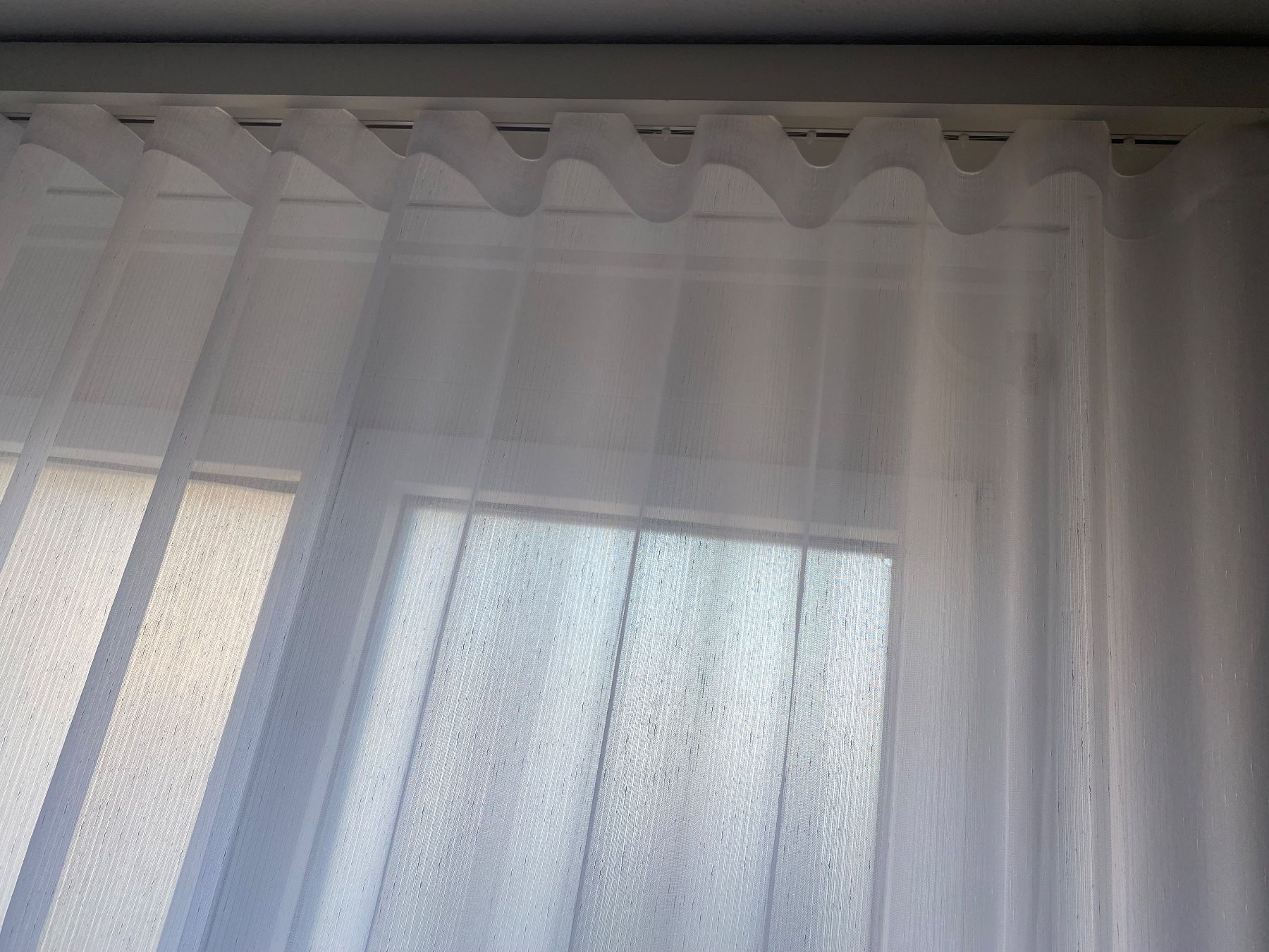 Vorhang weiss Wellenfalten Breite 125 x 235 Hoch (Neu und ...