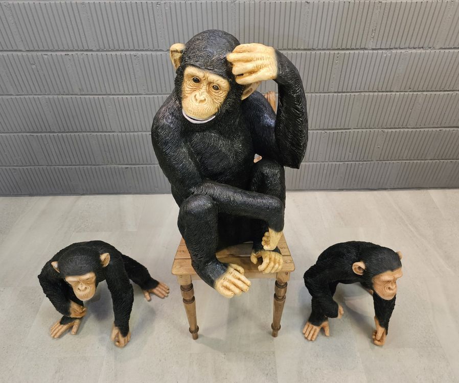 Affentrio Thinking Monkey Figures Schimpansen Affen Figuren | Kaufen ...