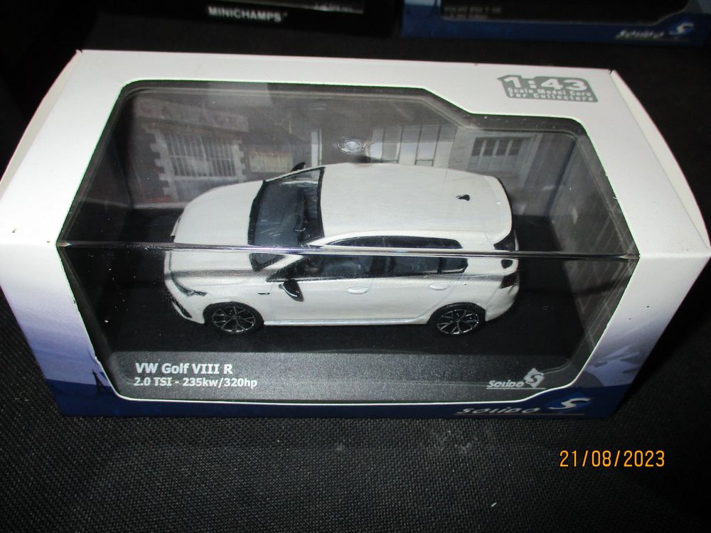 VW Golf 8 R Oryxweiss Métallic 2021 Solido 1:43 (Neu und ...