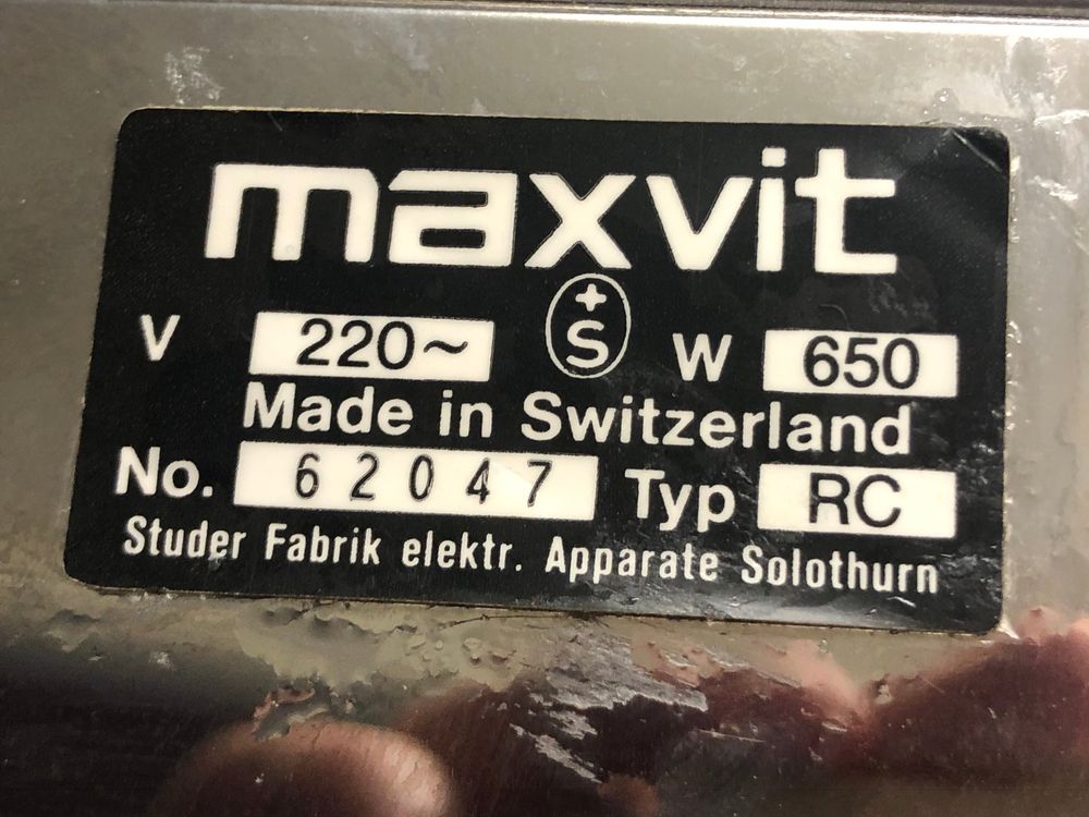 Kult Raclette Gerät Maxvit Salamander Design aus Solothurn (Gebraucht ...