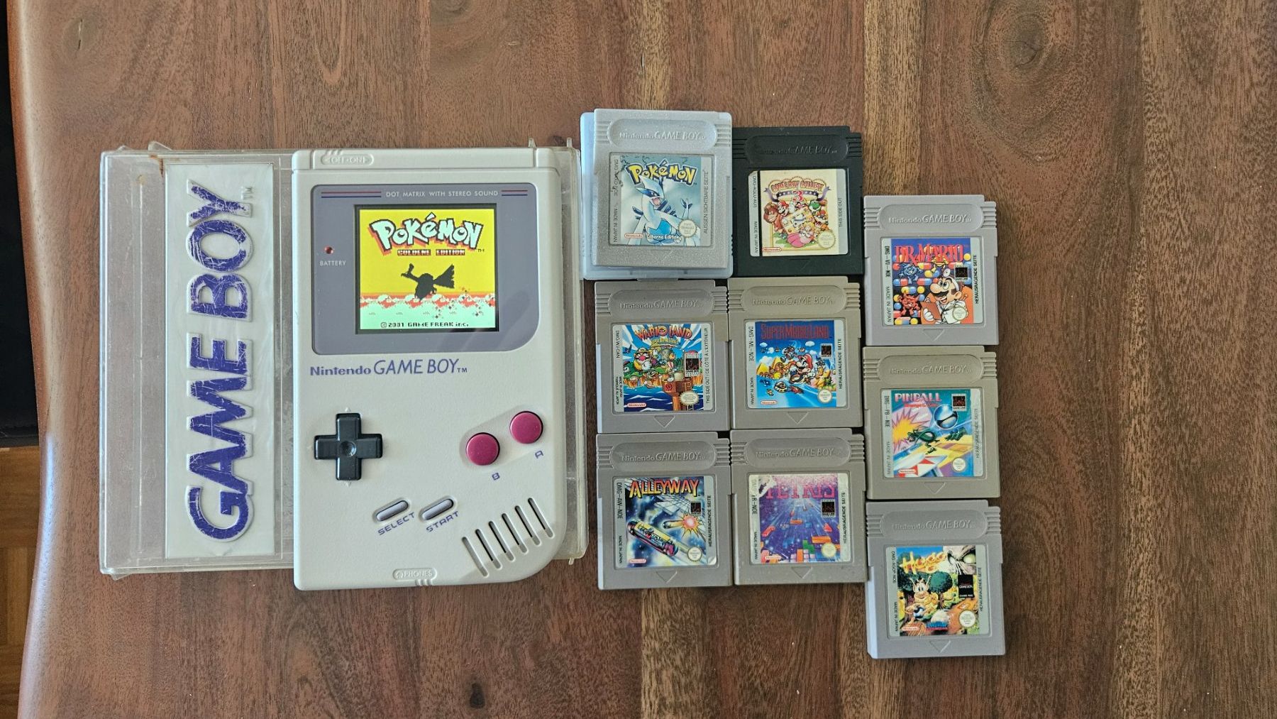 Gameboy Classic mit Licht + 9 Spielen & Box (Pokèmon/Mario) (Gebraucht ...