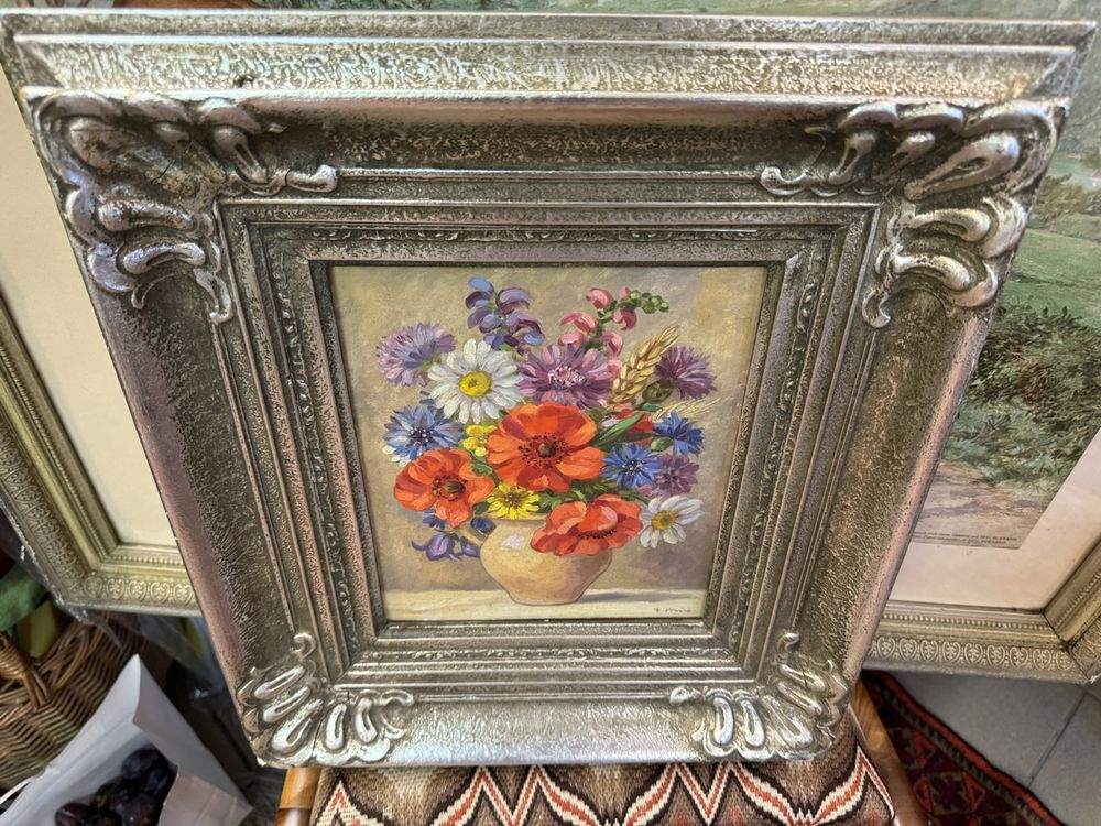 Blumen Ölgemälde, gerahmt, signiert E. Manns (Gebraucht) in Chur für CHF 100 – mit Lieferung auf ...