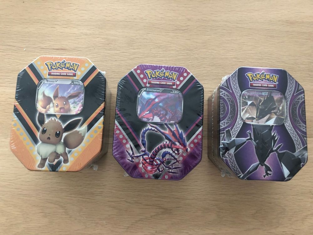 3x Pokemon Tin Box Eevee, Eternatus OVP | Kaufen auf Ricardo