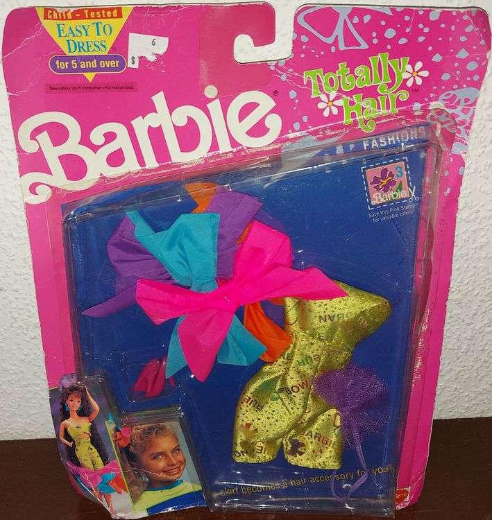 Habits Barbie:"Totally Hair",1991,Neuf,CARTON ENDOMMAGÉ (Neu (gemäss ...