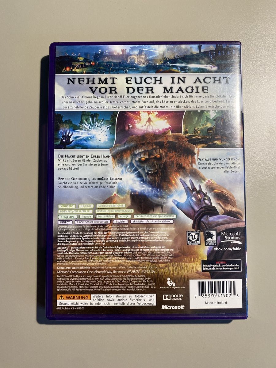 Fable The Journey für Xbox 360 (Kinect) (Gebraucht) in Thunstetten für ...