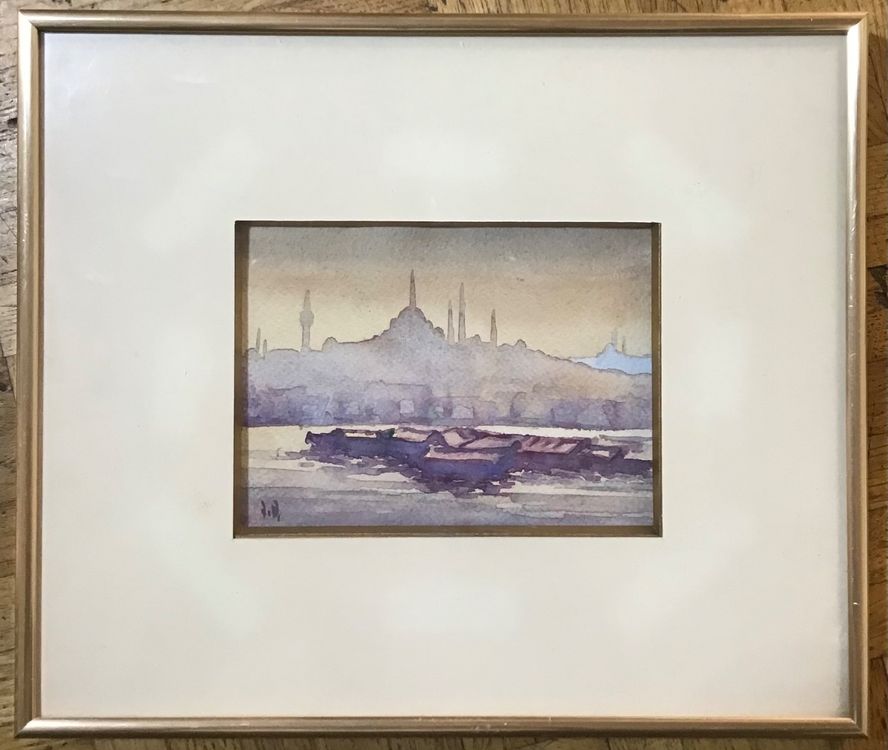 Aquarell aus Istanbul Monogrammiert (Gebraucht) in Root für CHF 40 – mit Lieferung auf Ricardo ...