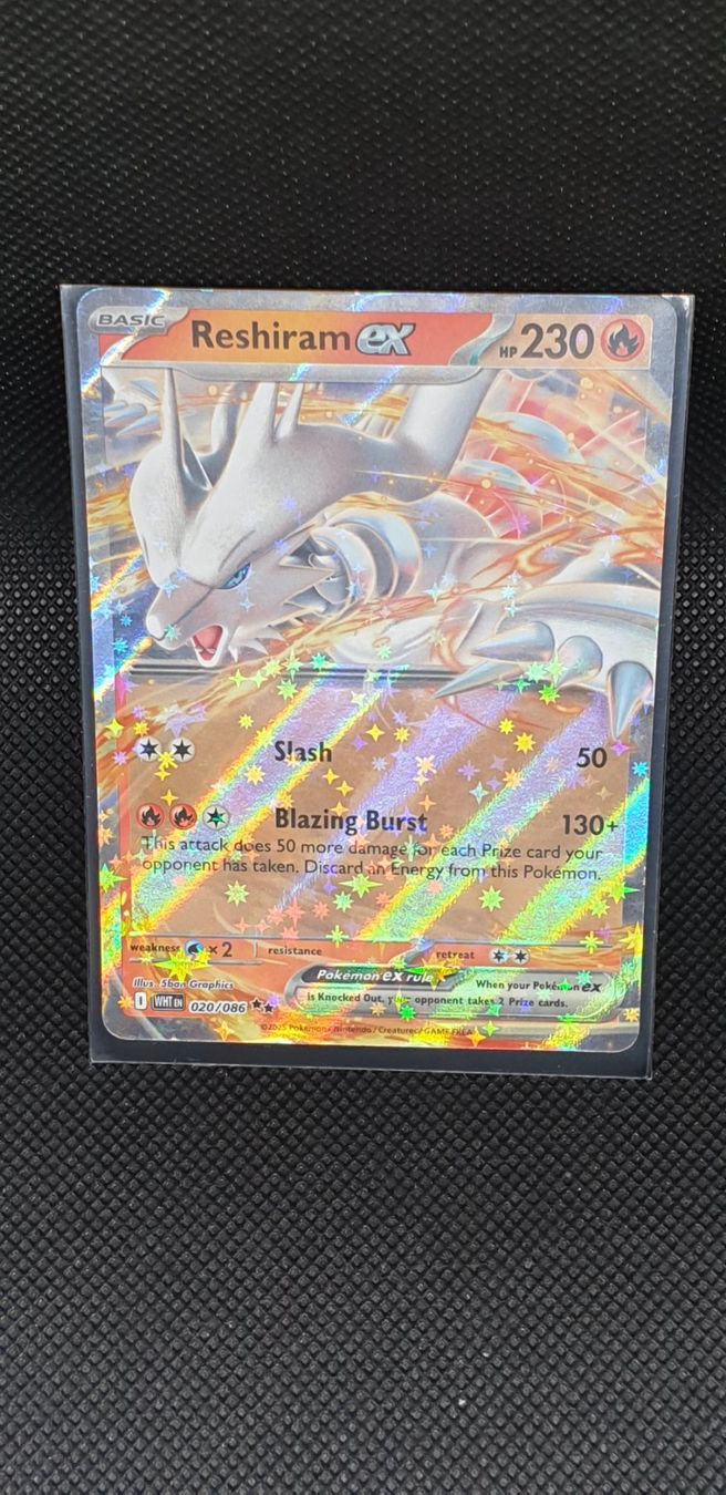 Reshiram ex 020/086 WHT (Neuwertig) EN.) 2025 (Neu (gemäss Beschreibung ...