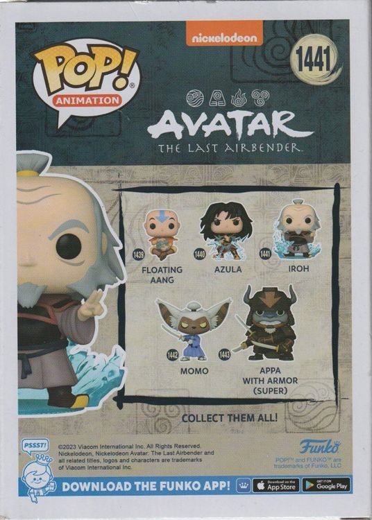 FUNKO POP! ANIMATION 1441 IROH - AVATAR THE LAST AIR BENDER (Neu und ...