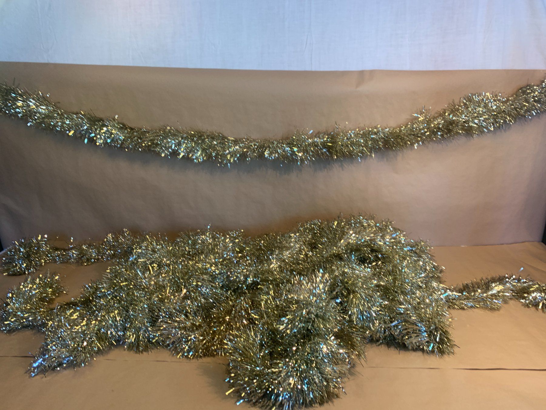 Lot de 11 guirlandes de Noël doré champagne effet métallisé (Neuf (Voir ...