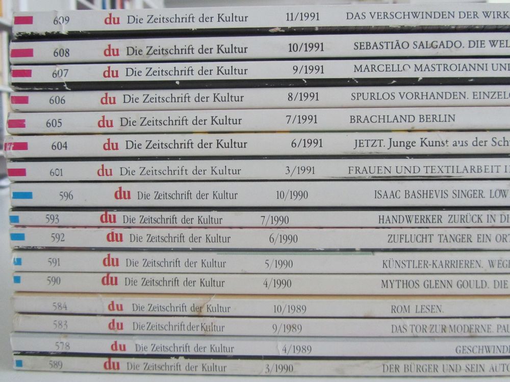 Die Zeitschrift der Kultur DU magazine, 1989-90-91 (Gebraucht) in ...