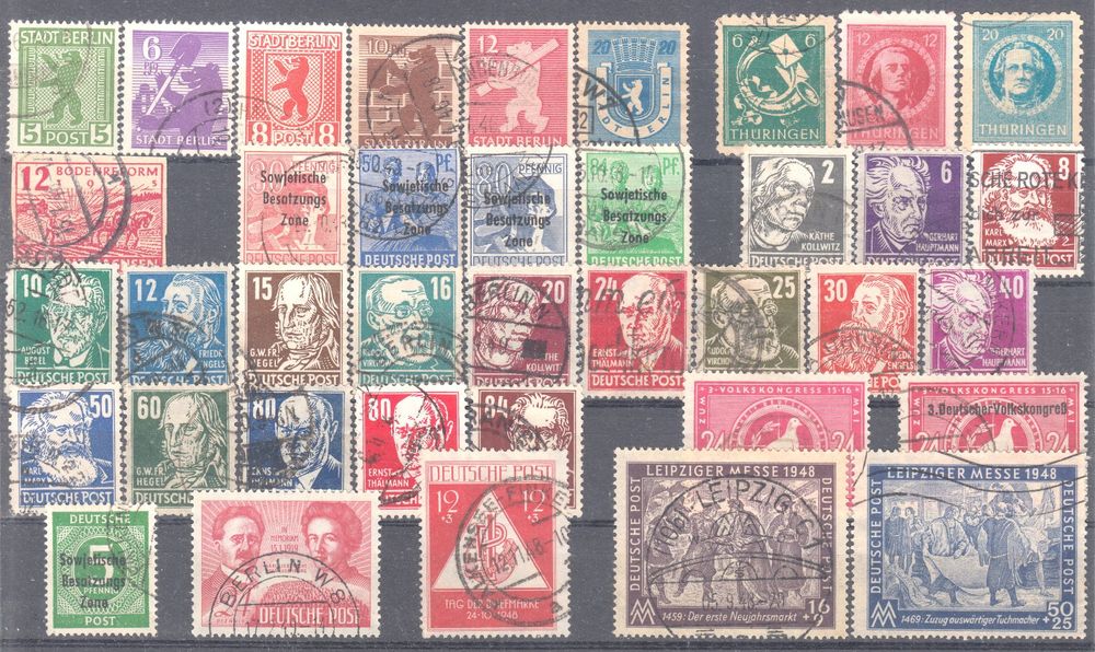 Sowjetische Besatzungszone Stecker mit diversen Ausgaben ge. (Gebraucht) in Berlin für CHF 5 ...