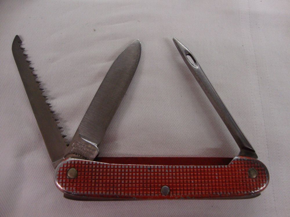 Vic. Elinox Messer Alu-Rot mit langer Ahle | Kaufen auf Ricardo