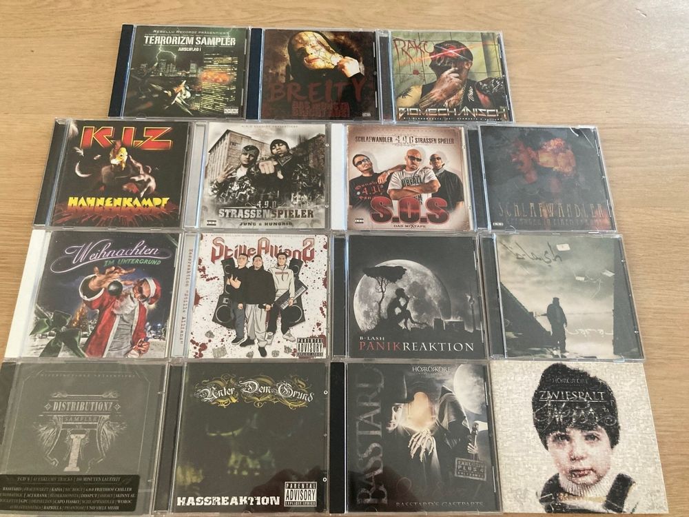 Deutschrap CD Sammlung 🎧🎶 Distributionz, Basstard usw. (Gebraucht) in ...