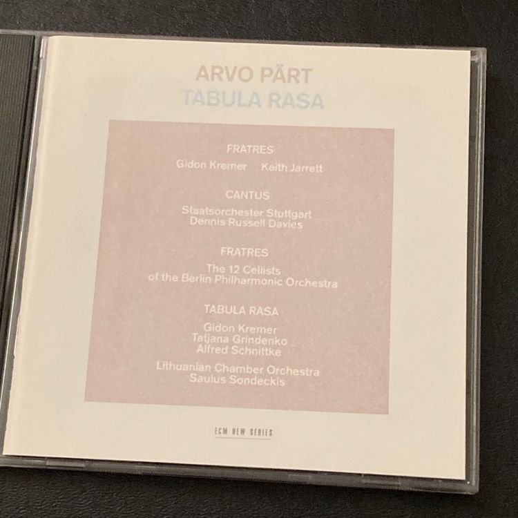 Arvo Pärt - Tabula Rasa | Kaufen auf Ricardo