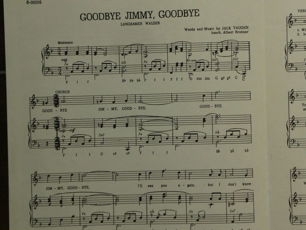 Notenblatt "Goodbye Jimmy, Goodbye" (Neu (gemäss Beschreibung)) in ...