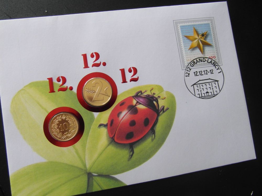 Numis Brief 12.12.12-12 Ortsstempel 1212 Grand-Lancy1 mit 2 (Neu ...