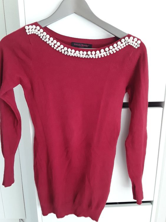 Neuer toller roter Pullover Wolle/Modal Gr.S (Neu (gemäss Beschreibung ...