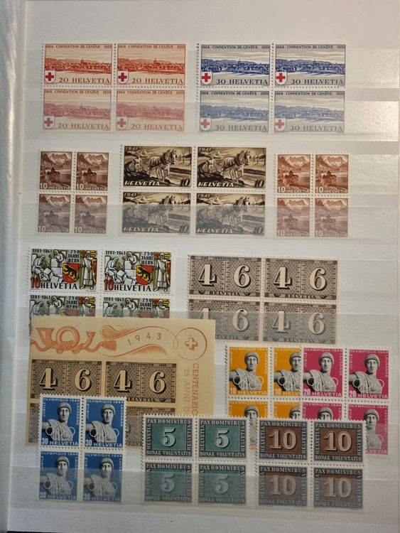 Lot mit diversen CH Viererblocks | Kaufen auf Ricardo