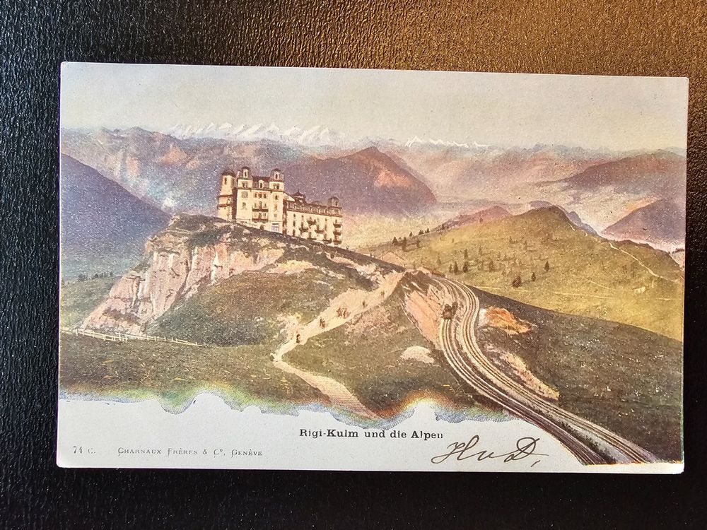 PK Postkarte Rigi Kulm Zahnradbahn | Kaufen auf Ricardo