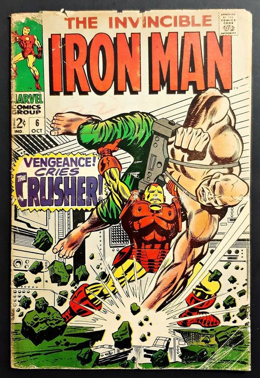IRON MAN #6 MARVEL 1968 ART BY GEORGE TUSKA 2ND CRUSHER APP. (Gebraucht ...