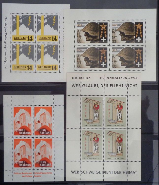 SOLDATENMARKEN: 4 ungebrauchte Blocks */**/**/** (75.–) | Kaufen auf Ricardo