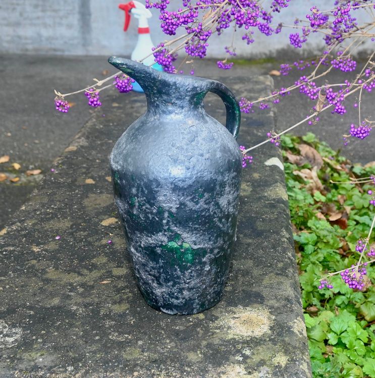 Keramik KRUG v BEATRICE BIERI lasiert 1987 schwarz mit grün (Gebraucht ...