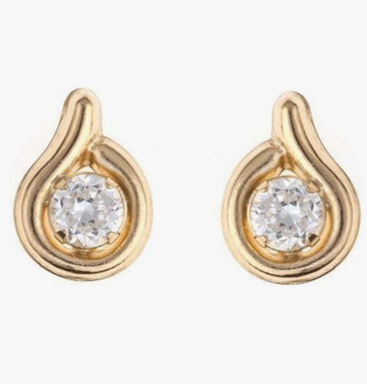 Ohrstecker aus echt Gold mit Zirkonia (Neu und originalverpackt) in Hemmental für CHF 149 – mit ...