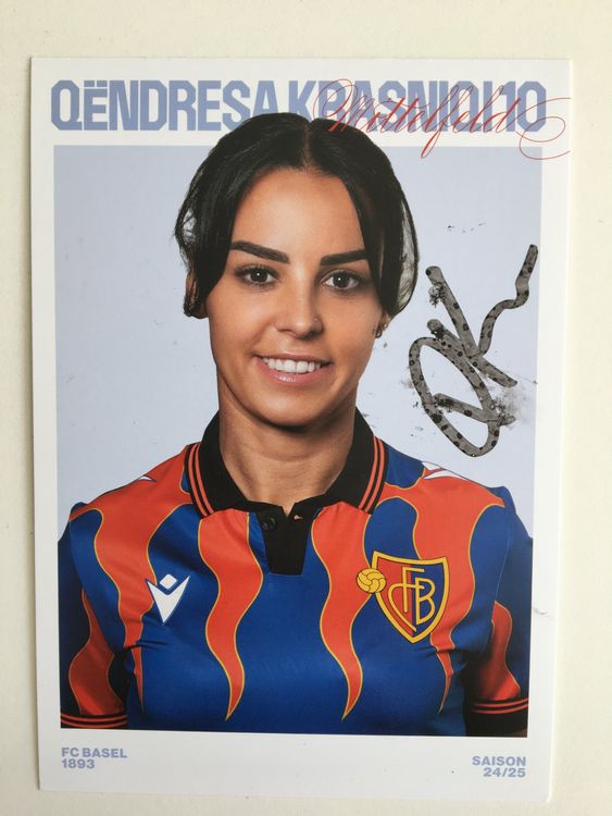 Signierte Autogramm-Sammlerkarte Qendresa Krasniqui FC Basel (Neu (gemäss Beschreibung)) in ...