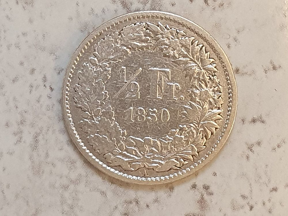 50 centimes Rappen 1850 - VZ - (Gebraucht) in luzern für CHF 78 – mit Lieferung auf Ricardo kaufen