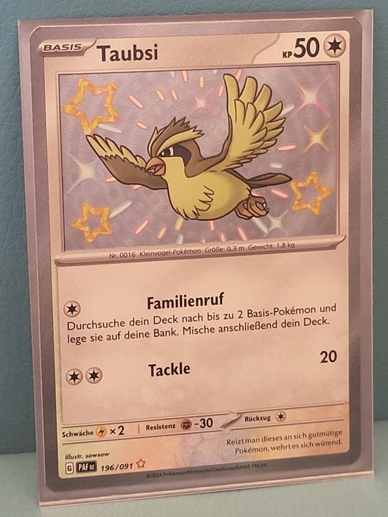*Pokemon Paldeas Schicksale Taubsi Shiny Deutsch (Neu (gemäss ...