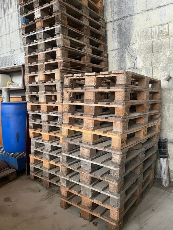 48 Paletten / Europaletten Holz EPAL (Gebraucht) in Thundorf für CHF 250 – nur Abholung auf ...