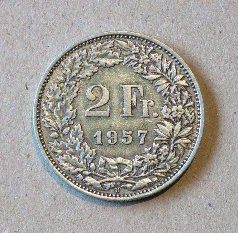 2 Fr. 1957 Silber vz | Kaufen auf Ricardo