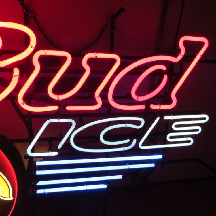Neon Sign " Bud ICE ",orig. USA 1990er Jahre (Gebraucht) in ...