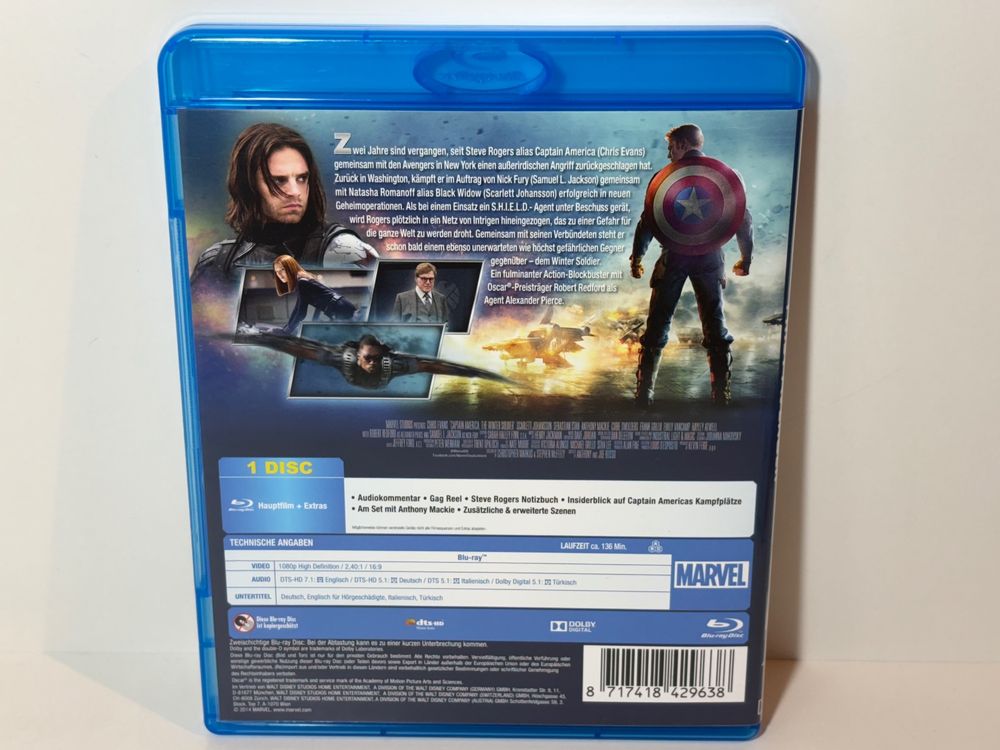The Return of the First Avenger - Captain America 2 Blu Ray (Gebraucht ...