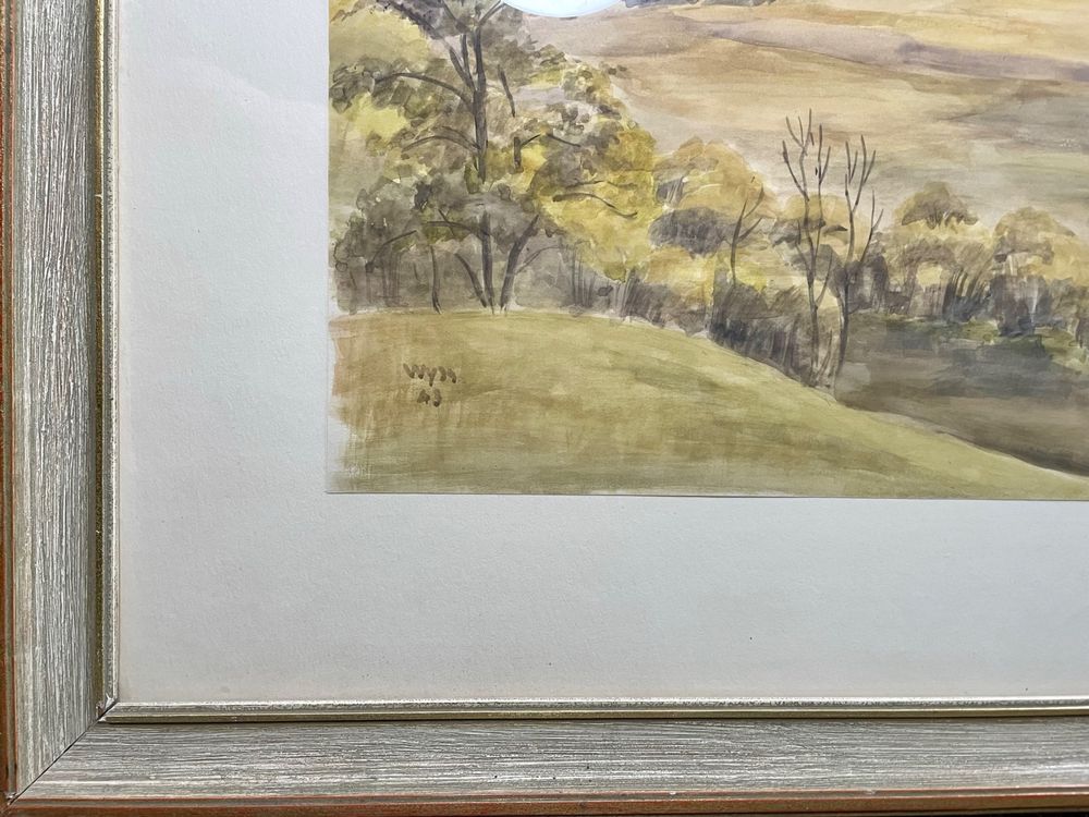 Paul Wyss (1897-1984) Aquarell Landschaftsgemälde, 73x63 cm | Kaufen auf Ricardo