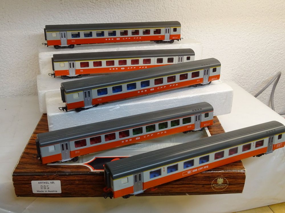 Liliput 885 SBB Swiss Express Zug, 5 teilig, H0, GS/DC,OVP (Gebraucht) in Wohlen für CHF 91 ...